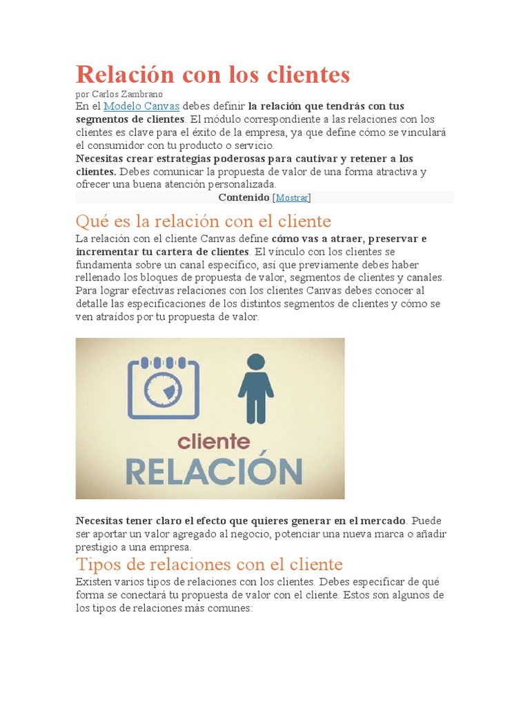 Relación Con Los Clientes | PDF | Cliente | Consumo (economía)