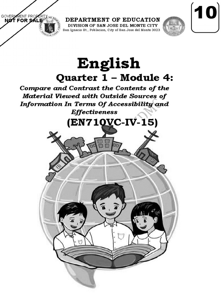 English: Quarter 1 - Module 4 | PDF | Human Migration | Immigration