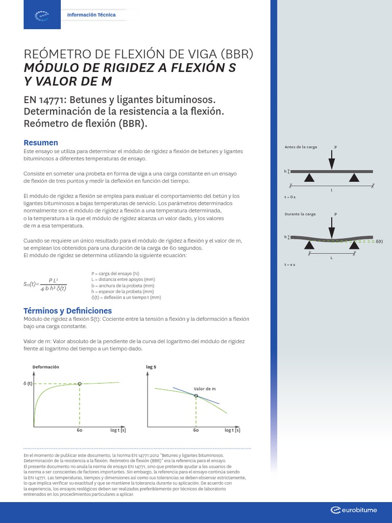 Módulo de Rigidez en Betunes BBR | PDF | Doblar | Rigidez