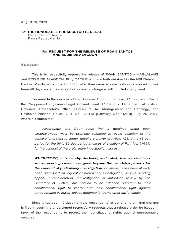 Letter To Prosecutor | PDF | Prosecutor | Law Enforcement