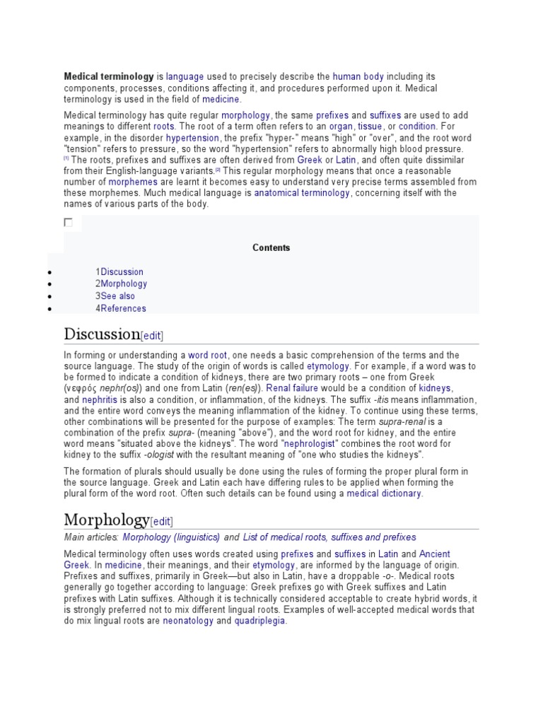 Discussion: Medical Terminology Is | PDF | Semiotics | Linguistic ...