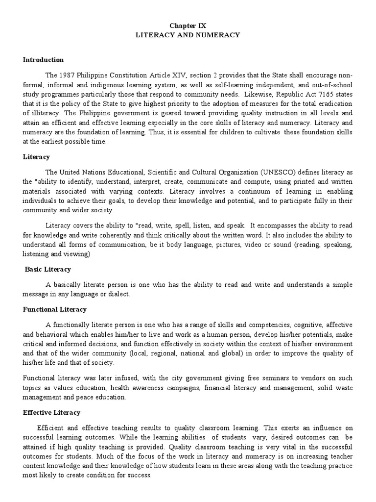Chapter 9 | PDF | Literacy | Teachers