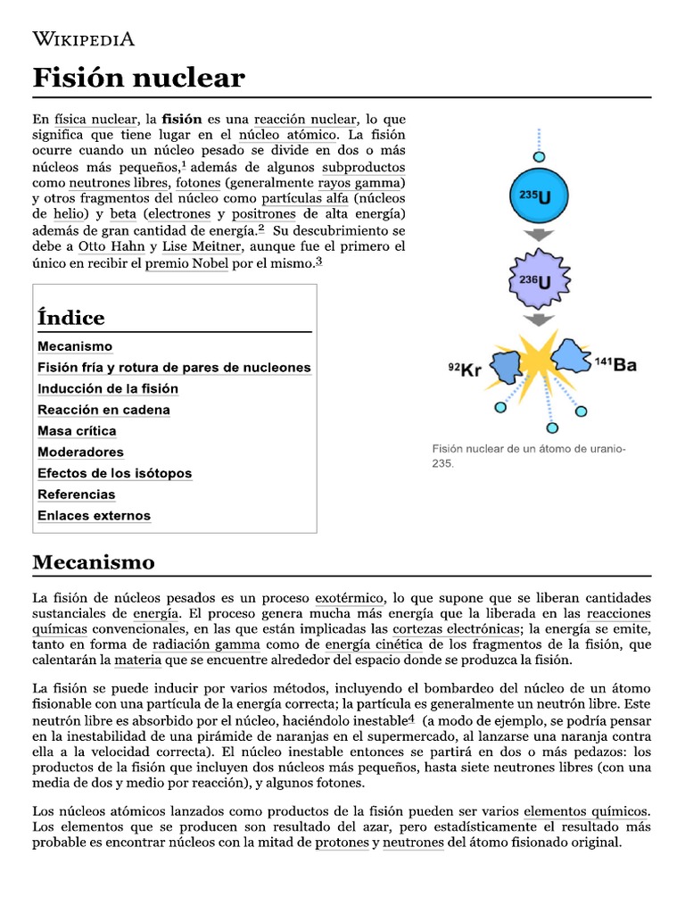 Fisión Nuclear | PDF