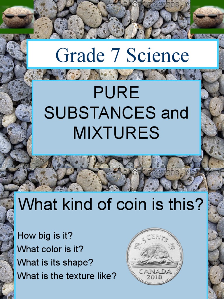 Pure Substances vs. Mixtures in Science | PDF | Mixture | Chemical ...
