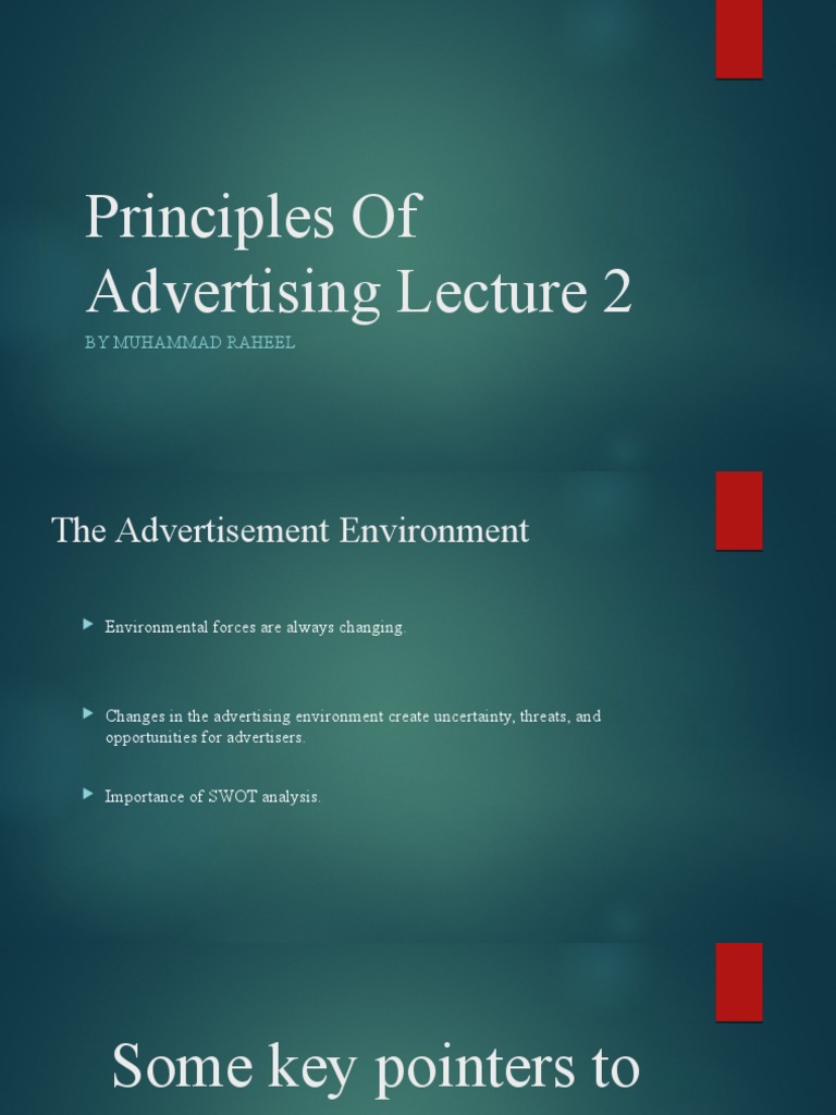 Principles of Advertising Lecture 2 | PDF | Advertising | Social Media