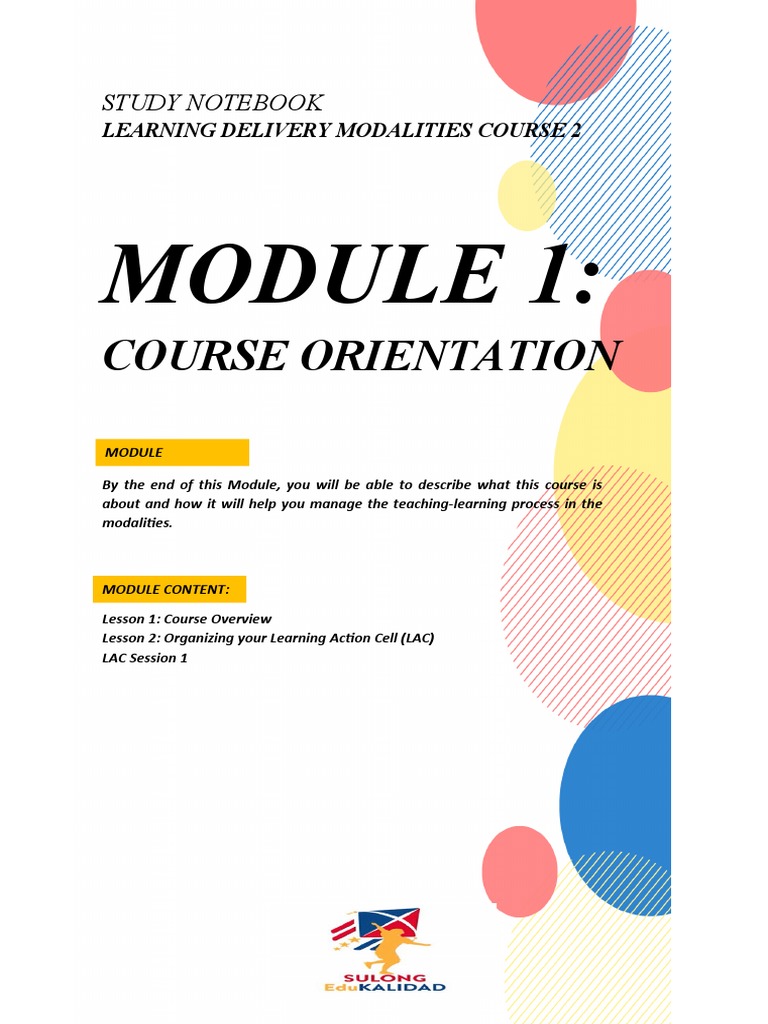 Course Orientation: Study Notebook | PDF | Distance Education | Learning