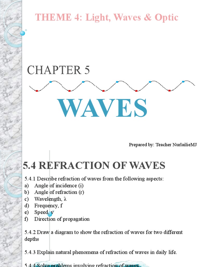 5.4 Refraction of Waves | PDF | Refraction | Wavelength