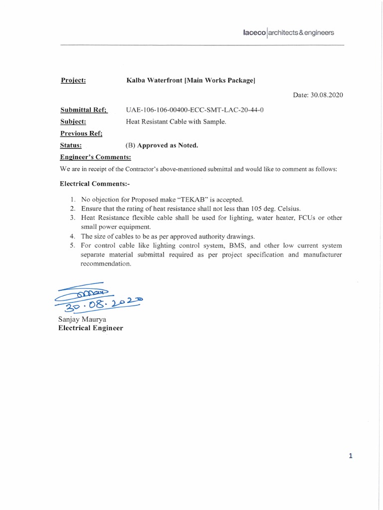 SMT-044-00 Heat Resistant Cable - Tekab Co - LLC ('B') | PDF