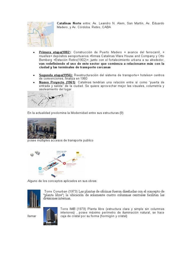 Historia y Evolución de Catalinas Norte | PDF | Buenos Aires | Transporte