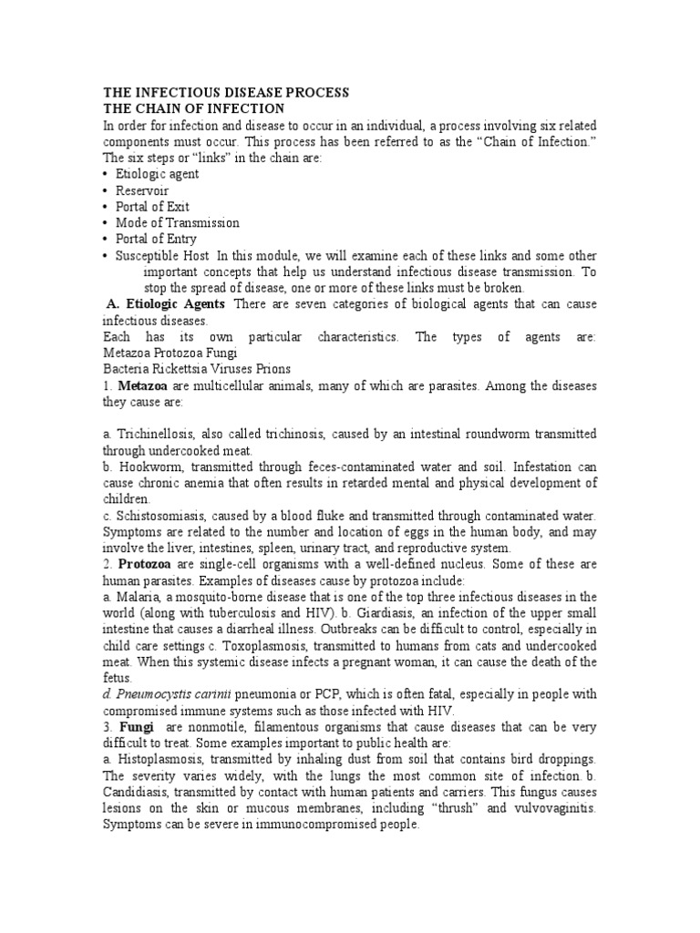 The Infectious Disease Process-2 | PDF | Transmission (Medicine ...