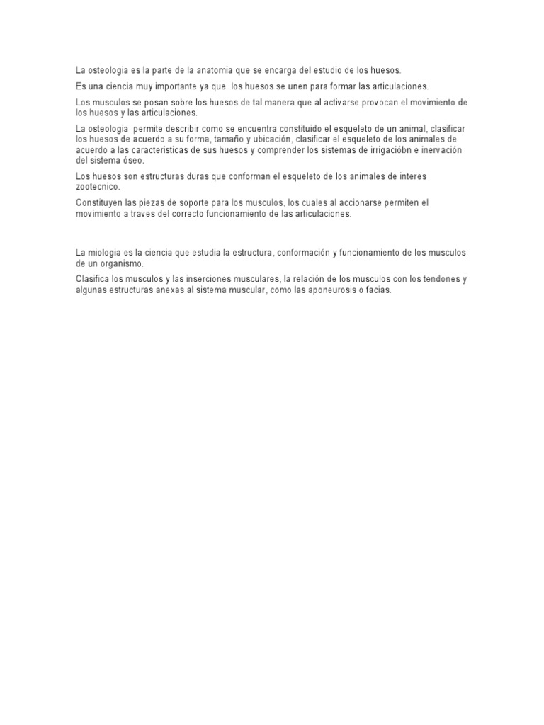La Osteologia Es La Parte de La Anatomia Que Se Encarga Del Estudio de ...