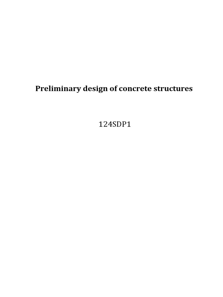Preliminary Concrete Structure Design | PDF | Strength Of Materials ...