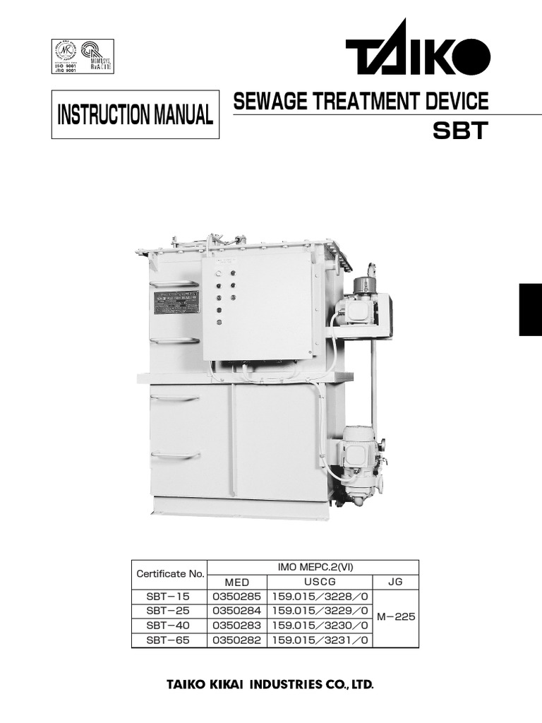 SBT Series Sewage Treatment Manual | PDF | Sewage Treatment | Belt ...