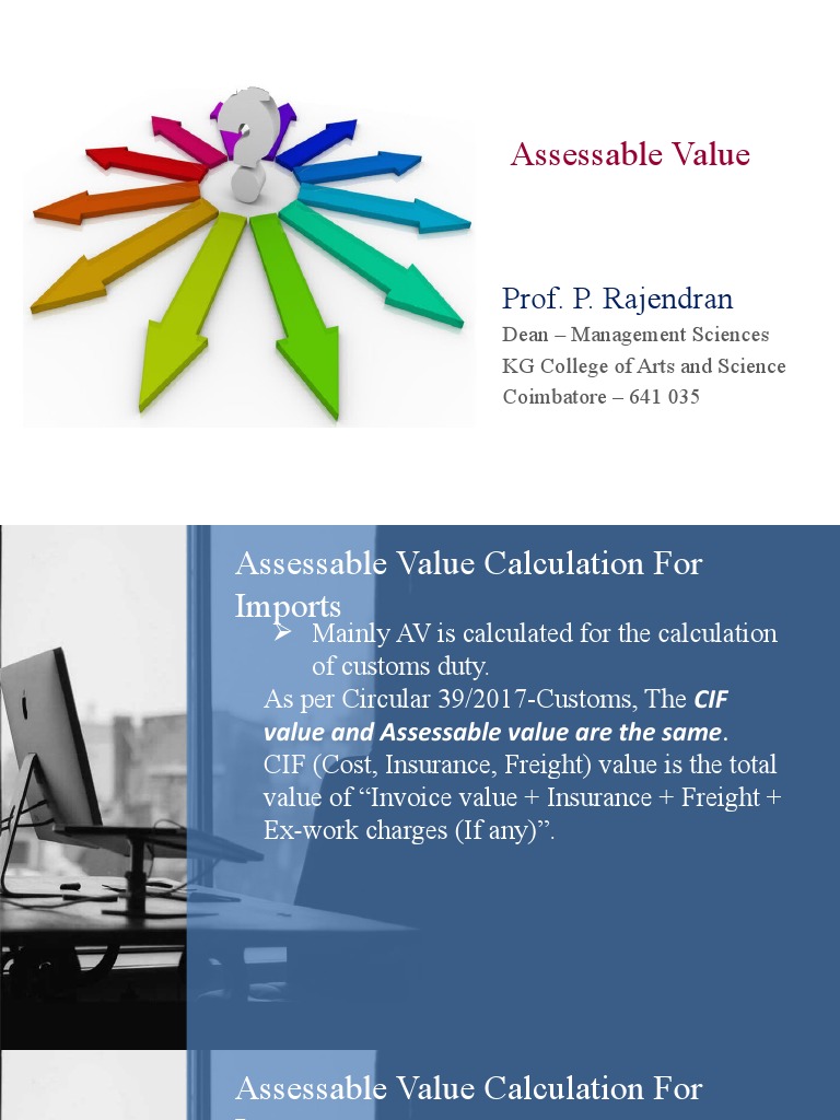 Assessable Value: Prof. P. Rajendran | PDF | Loans | Banks