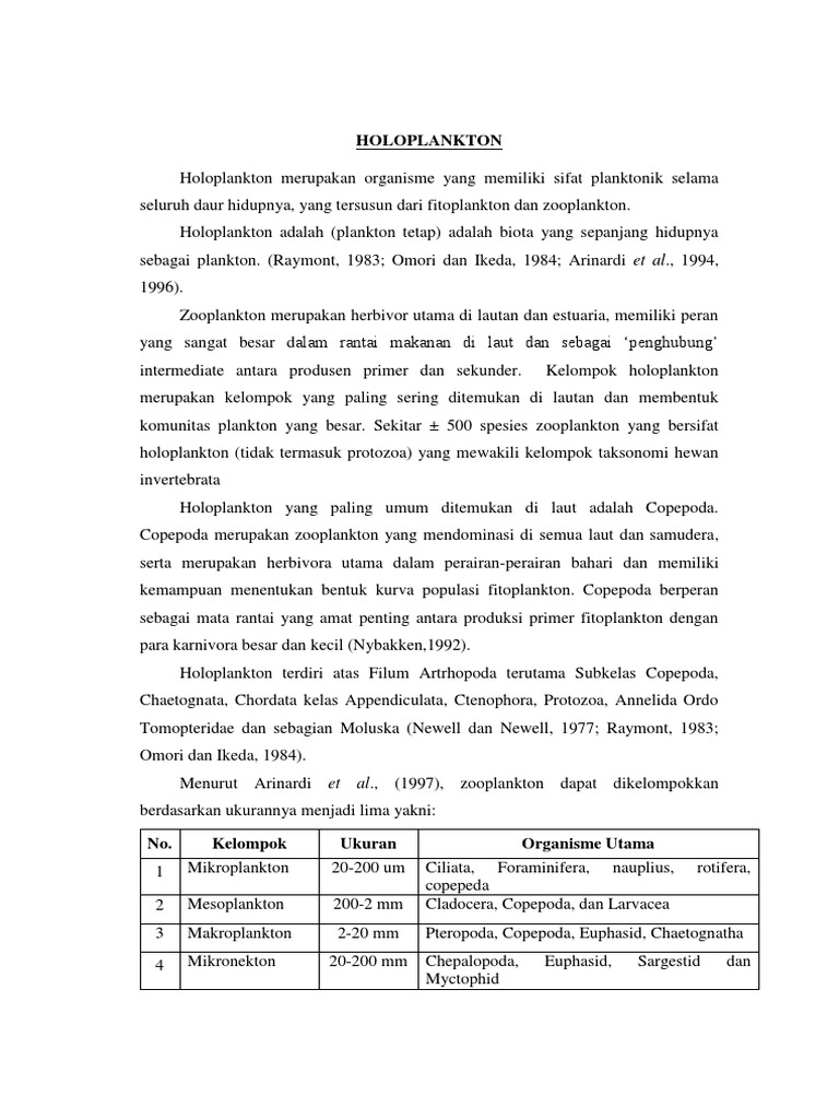 Holoplankton | PDF