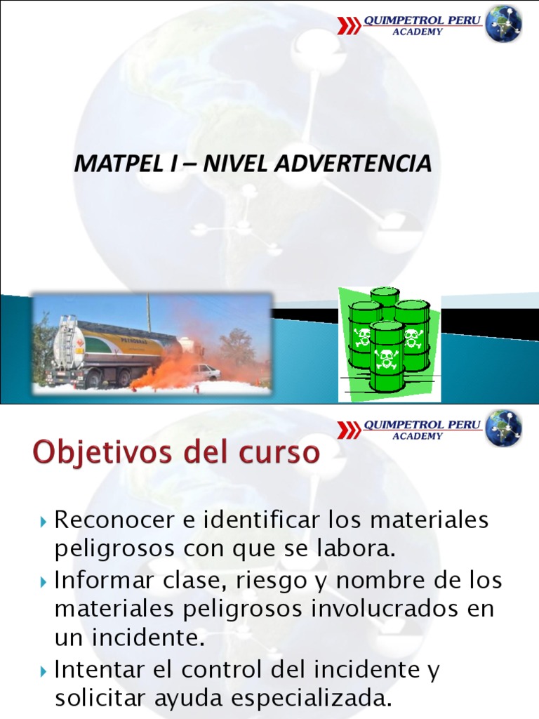 Curso Matpel | PDF | Mercancías peligrosas | Contaminación