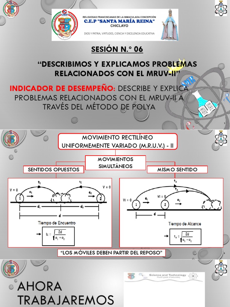 3ro Sec. - S6 - Describe y Explica Problemas Relacionados Con El MRUV - II A Través Del Método ...