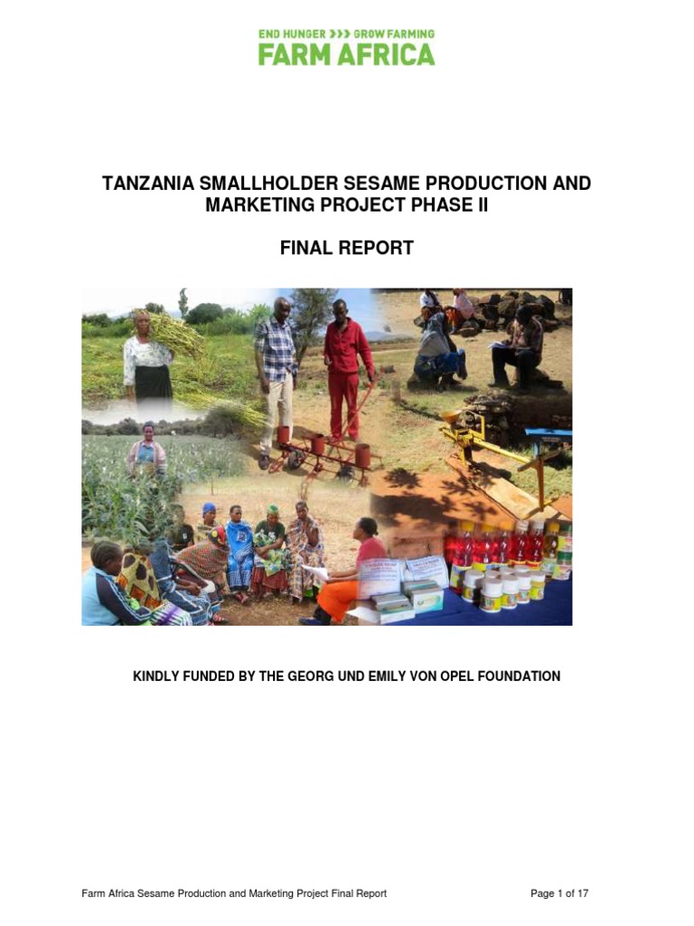 Sesame Project | PDF | Sesame | Farms