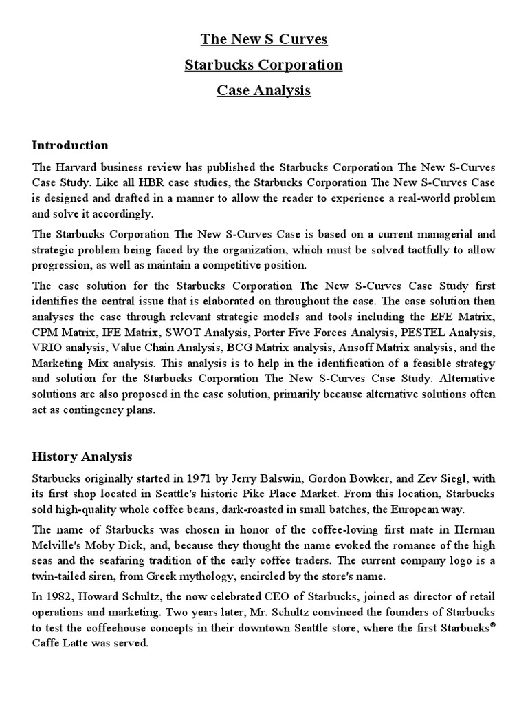 Starbucks Case Study Analysis | PDF | Starbucks | Coffee
