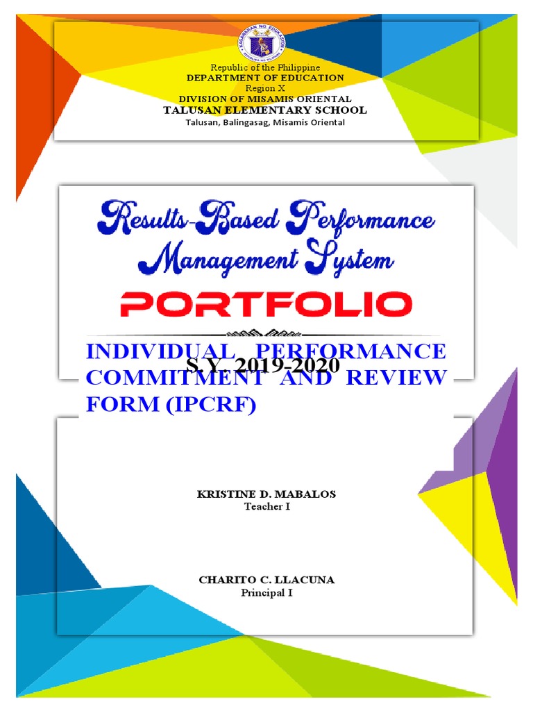 Individual Performance Commitment and Review Form (Ipcrf) | PDF