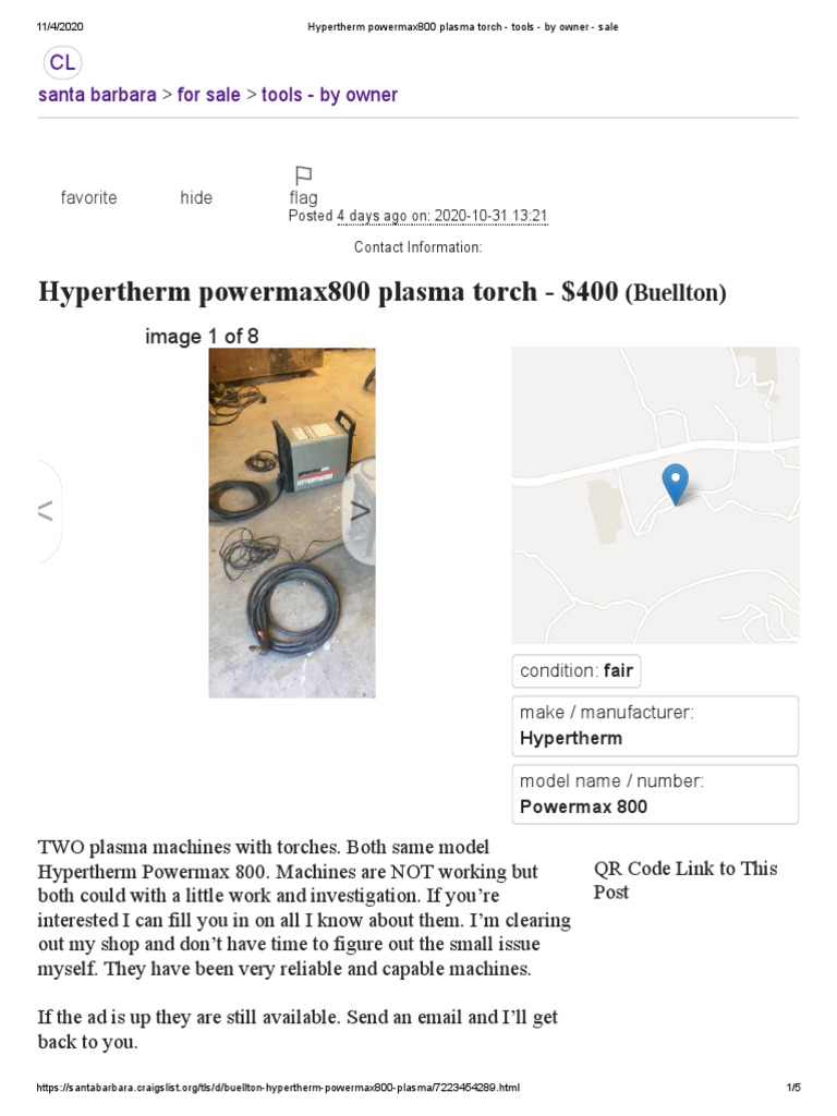 Hypertherm Powermax 800 for Sale | PDF | Computing | Business