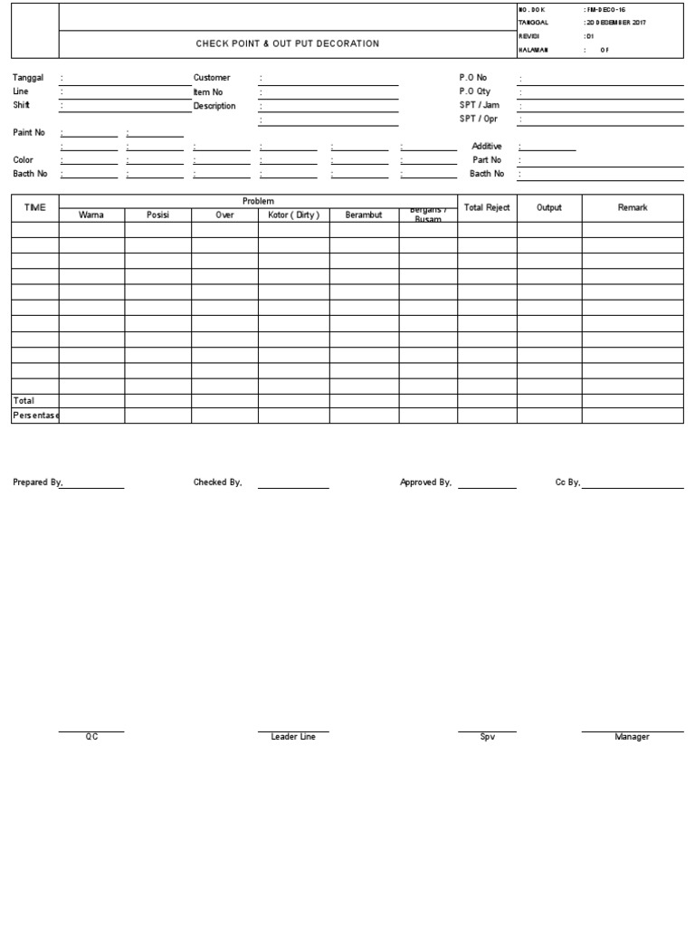 Check Point & Out Put Decoration | PDF