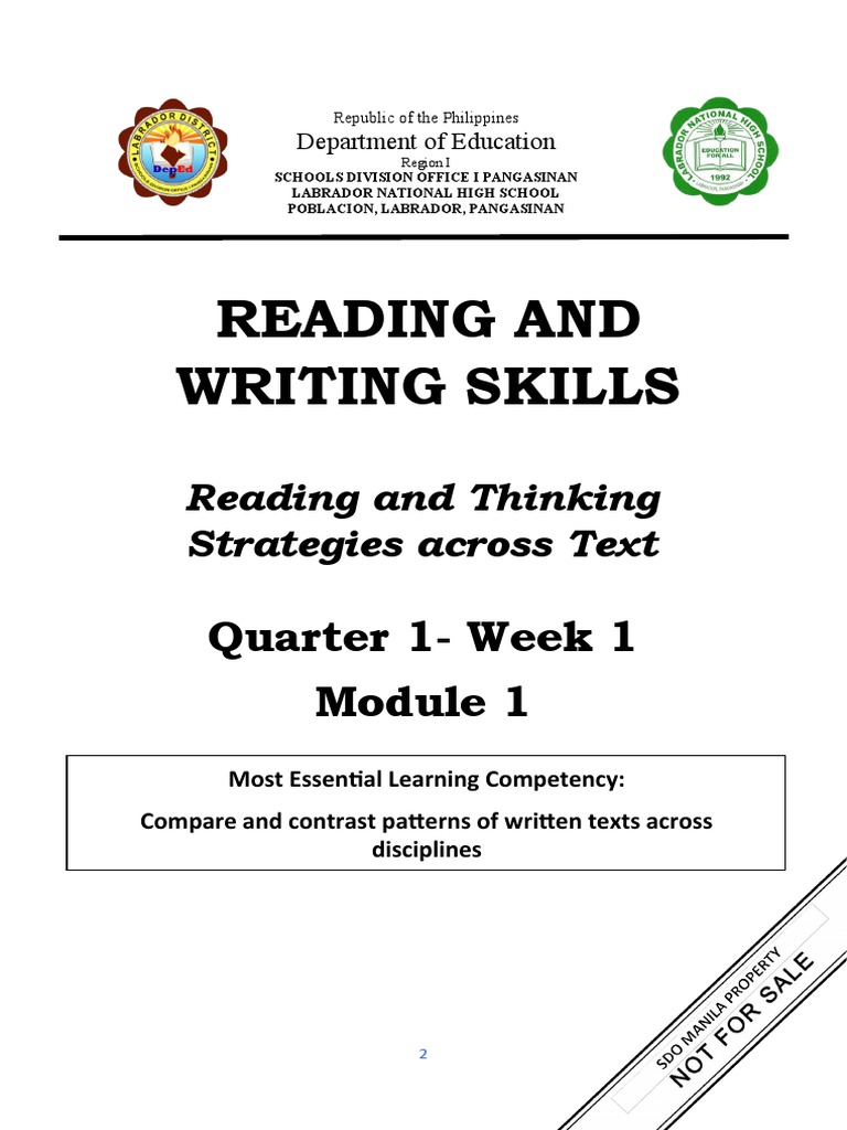 Reading and Writing Skills Module 1 | PDF | Brainstorming | Reading ...