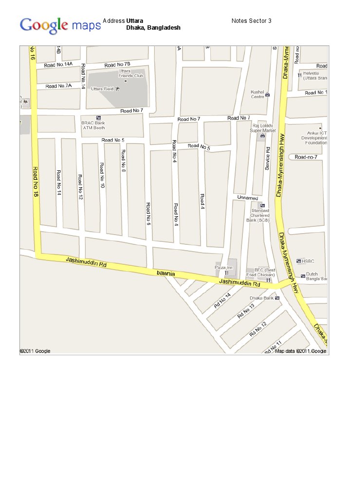 Google Map Uttara Sector 3 | PDF