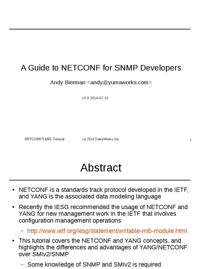 Ncorg Netconf Yang Tutorial Pdf Pdf Radius Integer Computer Science