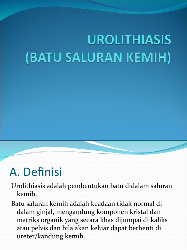 Batu Saluran Kemih | PDF | Kesehatan Holistik
