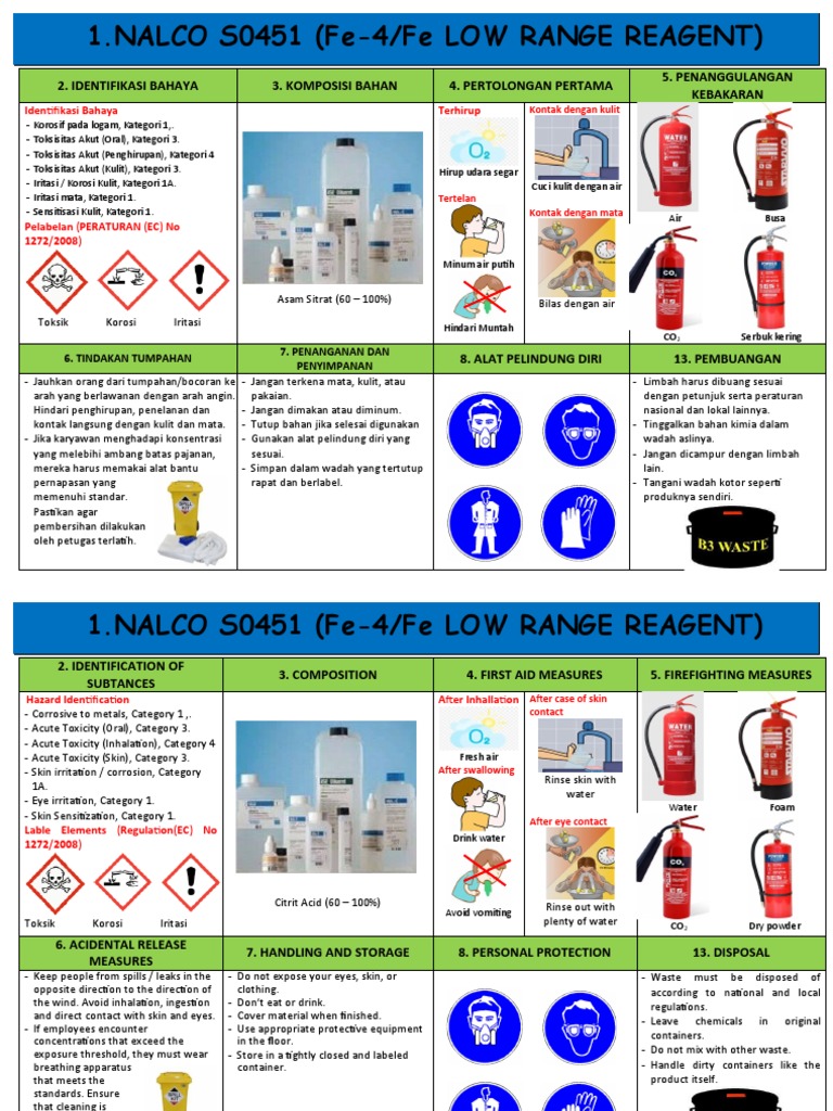 MSDS Nalco Fe LR | PDF
