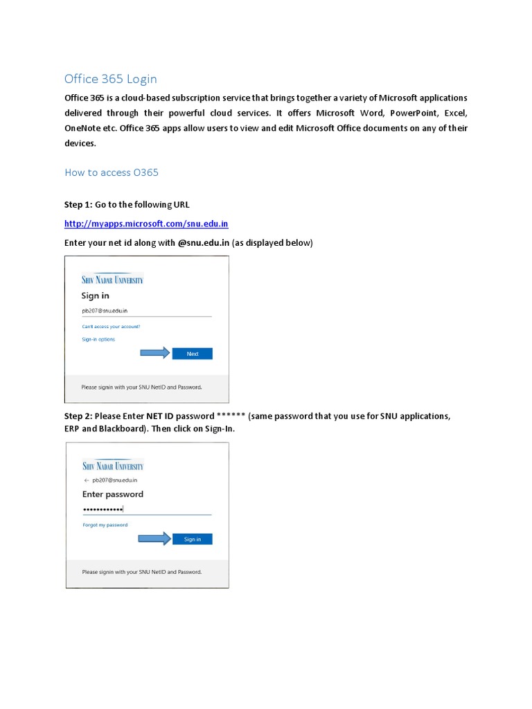 SOP Office 365 Login PDF | PDF