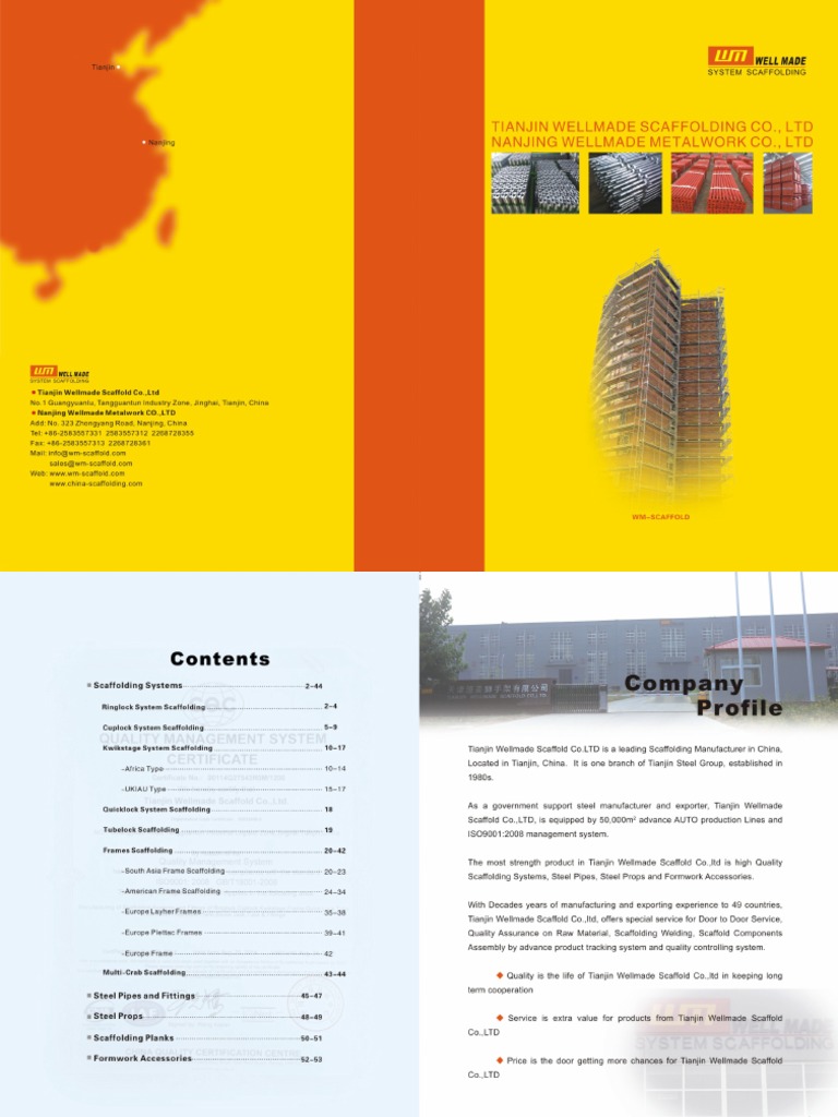 2 Wellmade Scaffold Catalogue Different Scaffolding Sytsems PDF ...