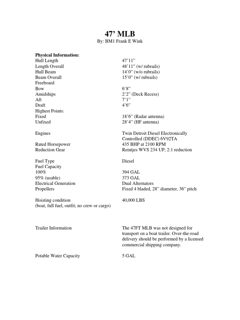 New 47 Coxswain | PDF | Pump | Internal Combustion Engine