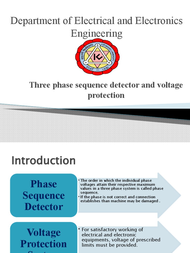Three Phase Sequence Detector and Voltage Protection | PDF