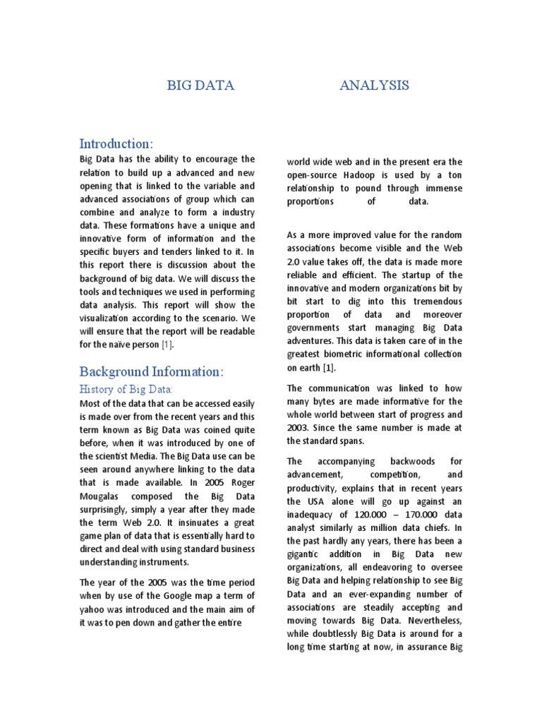Big Data Report | PDF | Big Data | Sales