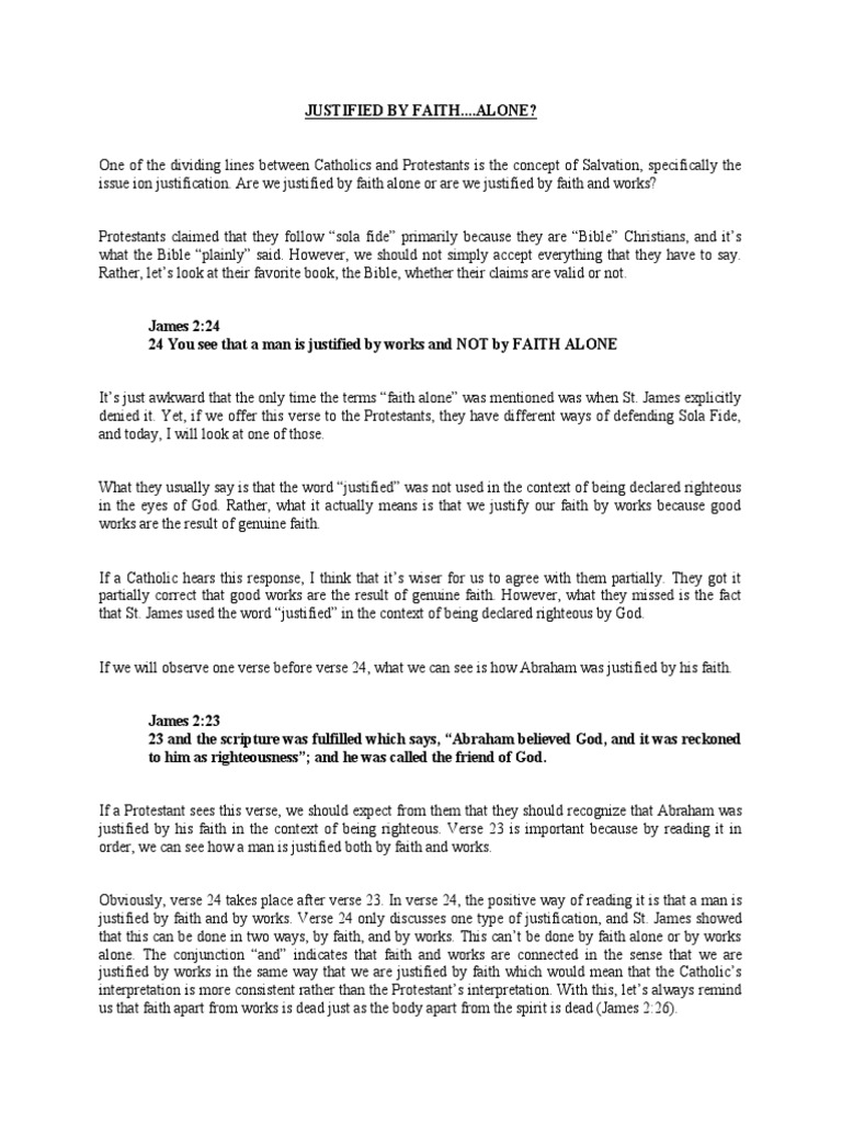 Justified by Faith... Alone | PDF | Justification (Theology) | Sola Fide