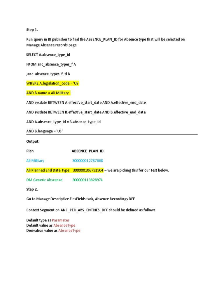 Add FlexFiled For Absence Type | PDF | Parameter (Computer Programming ...