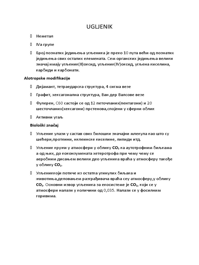 UGLJENIK | PDF