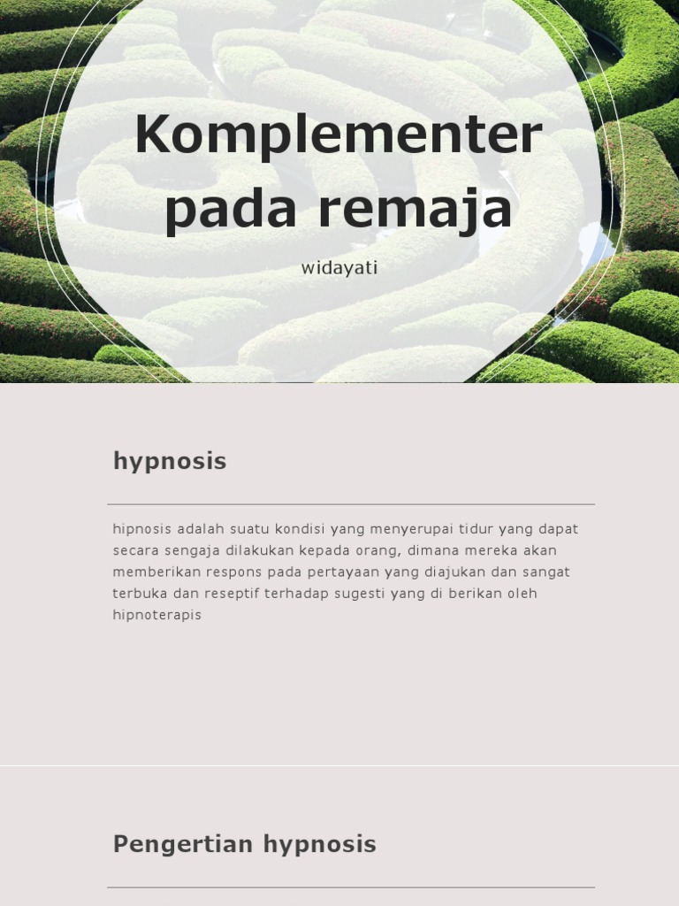 Komplementer Pada Remaja | PDF