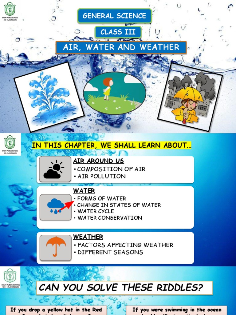 PPT 14 Air, Water, Weather (22.6.20) PDF | PDF | Ice | Liquids