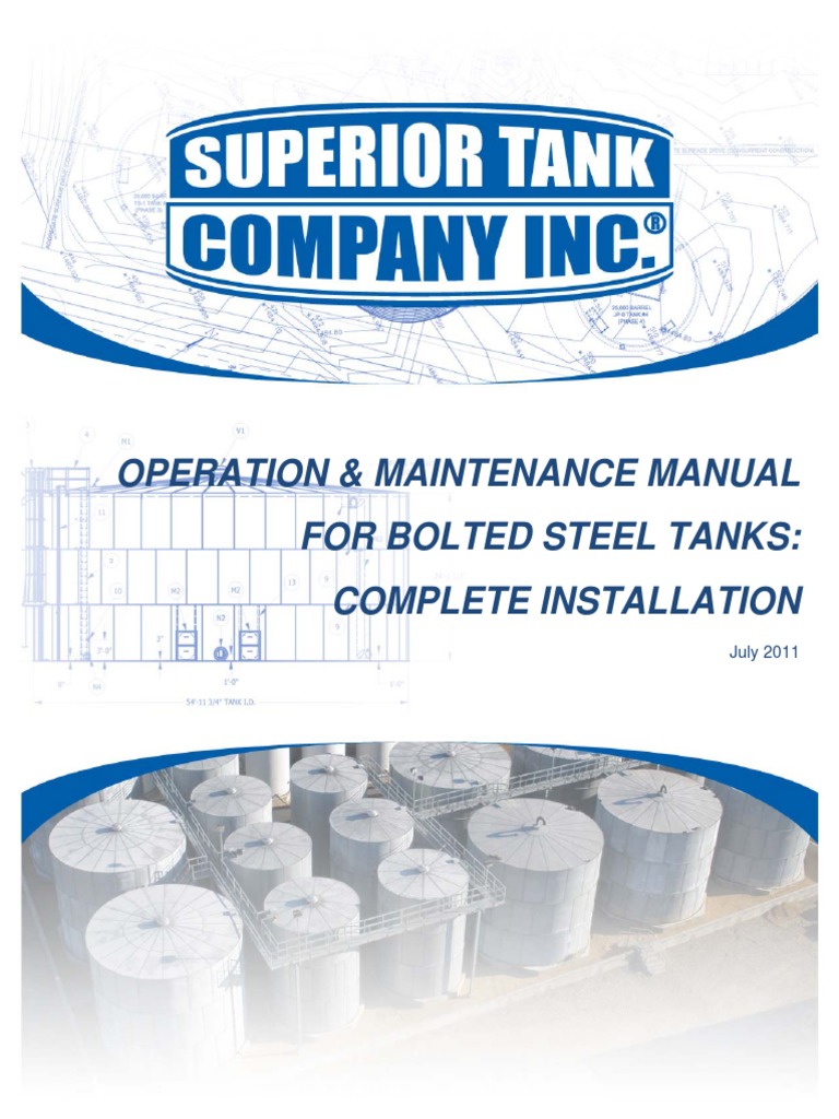 Operation & Maintenance Manual For Bolted Steel Tanks: Complete ...