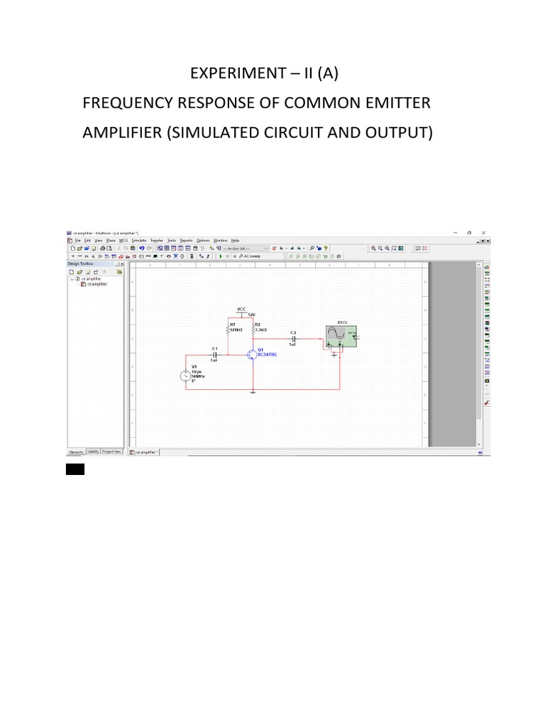 Common Emitter Frequency Response | PDF | Science & Mathematics