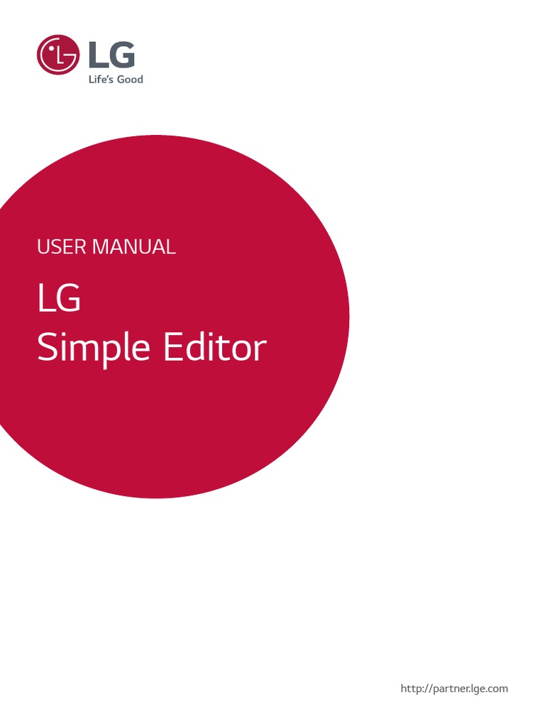 LG Simple Editor: User Manual | PDF | Icon (Computing) | Password