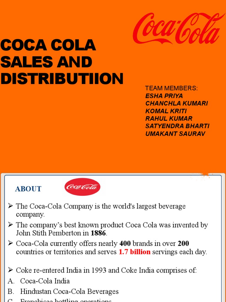 An Overview of Coca Cola's Sales, Distribution, and Operations in India ...