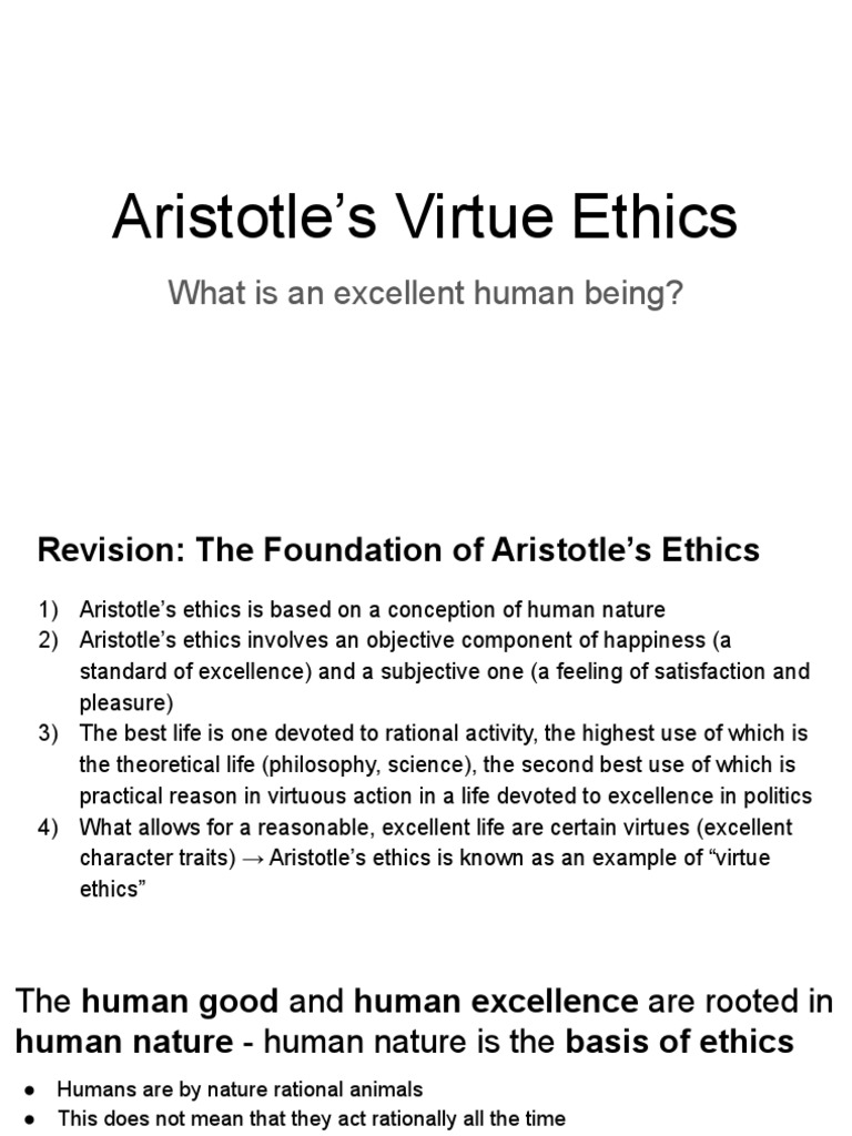 Aristotle On Virtue | PDF | Virtue Ethics | Virtue