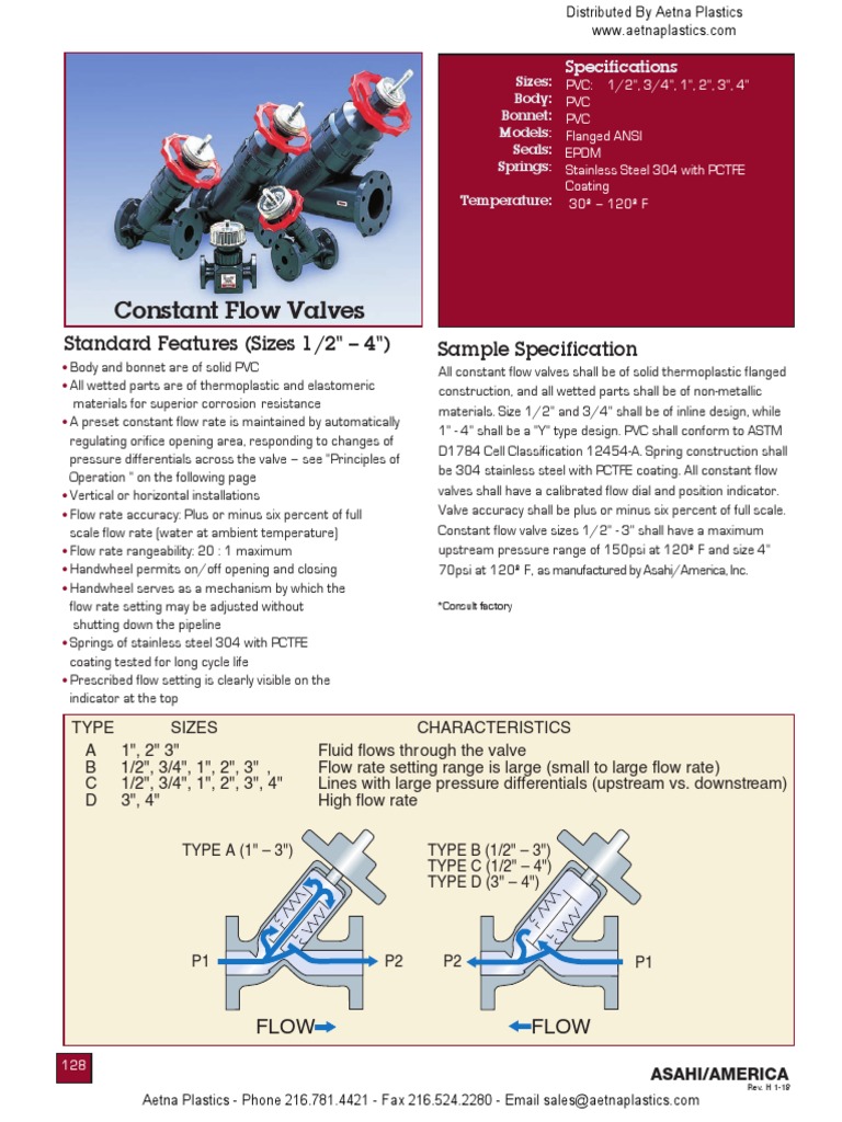 Constant Flow Valves: Standard Features (Sizes 1/2" - 4") Sample ...