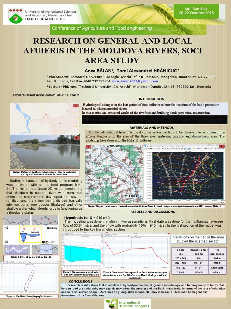 Poster - AGRONOMIE 2016 | PDF | River | Erosion