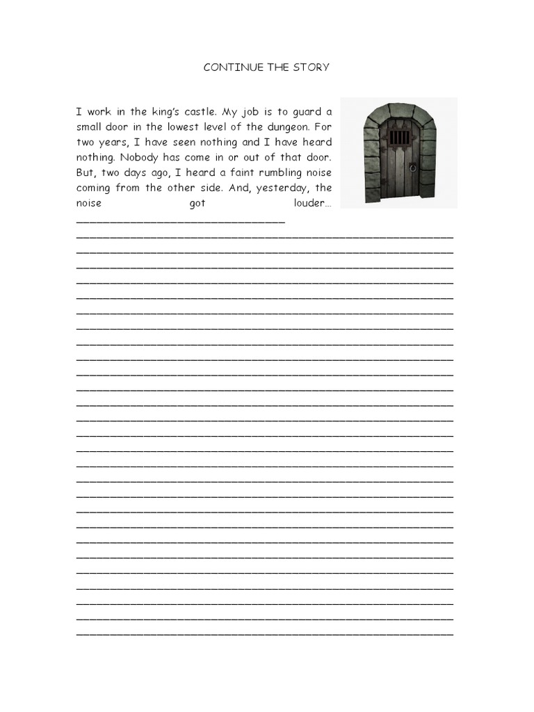 Continue The Story Writing Creative Writing Tasks - 7A | PDF